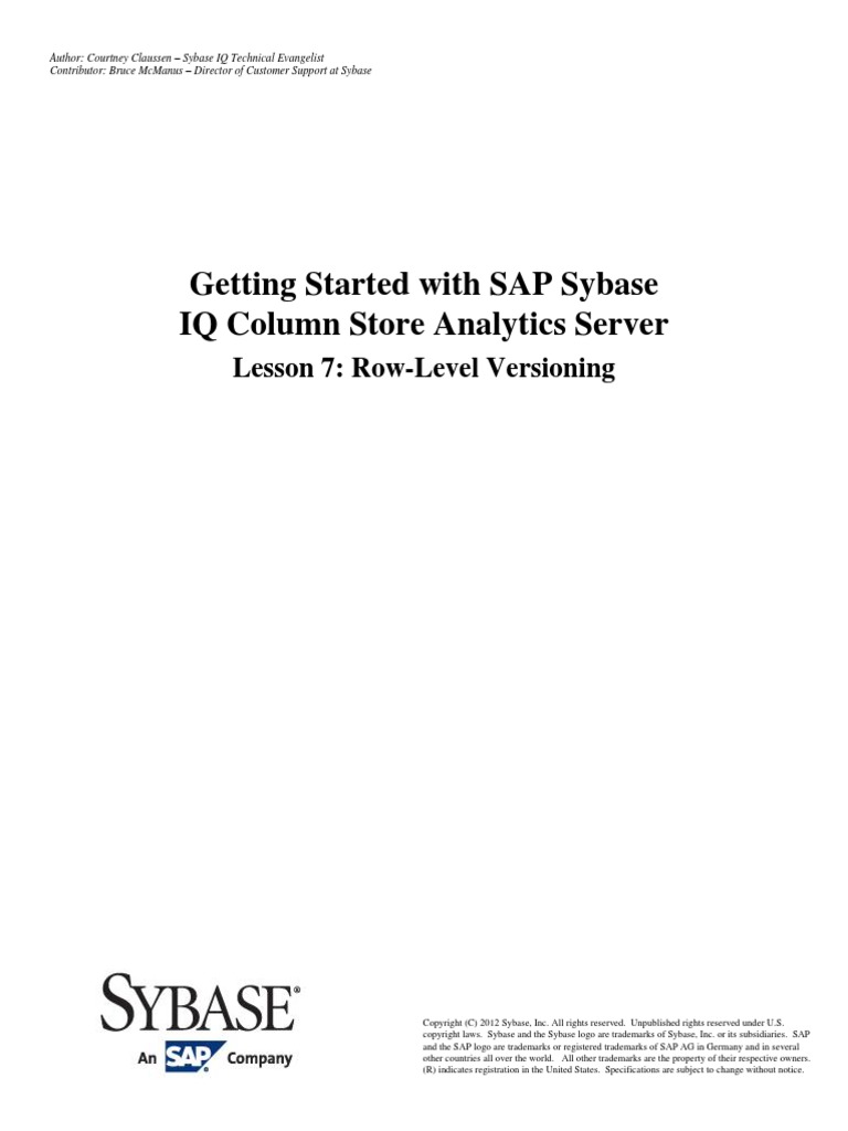 Row-Level Versioning | PDF | Database Transaction | Sql