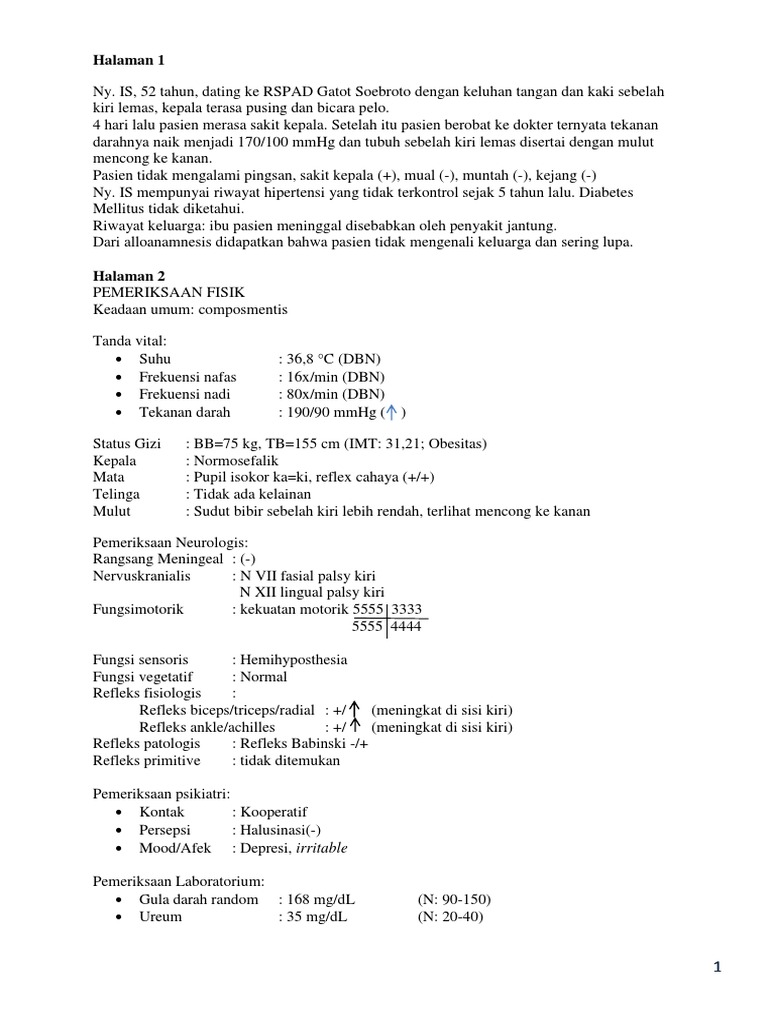 Makalah Stroke Iskemik (Ischemic Stroke) | PDF | Sains & Matematika | Kesehatan Holistik