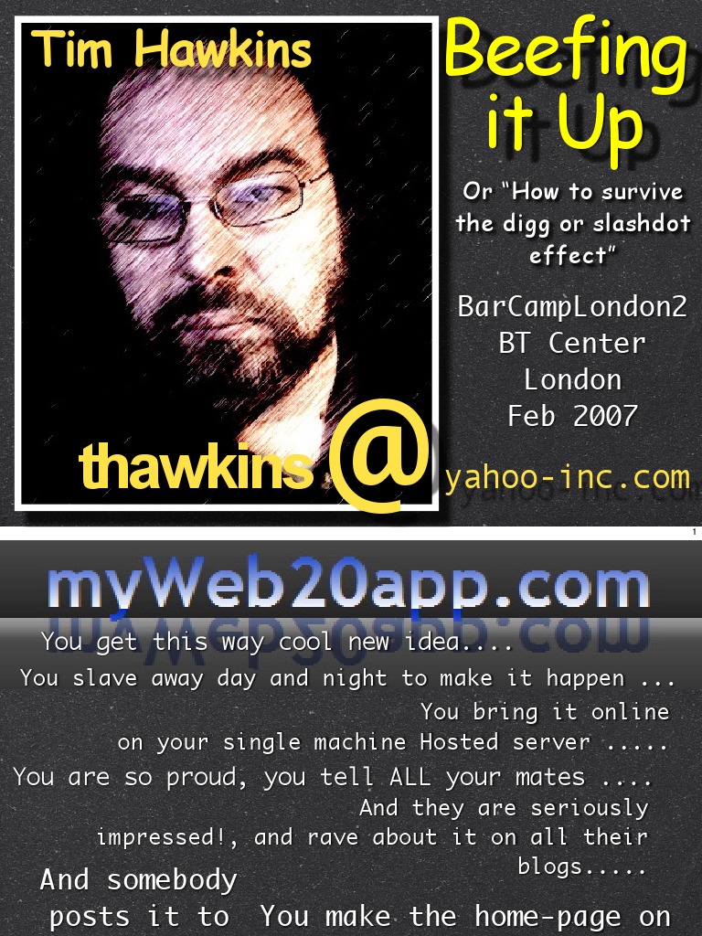 Tim Hawkins: or "How To Survive The Digg or Slashdot Effect" | PDF ...