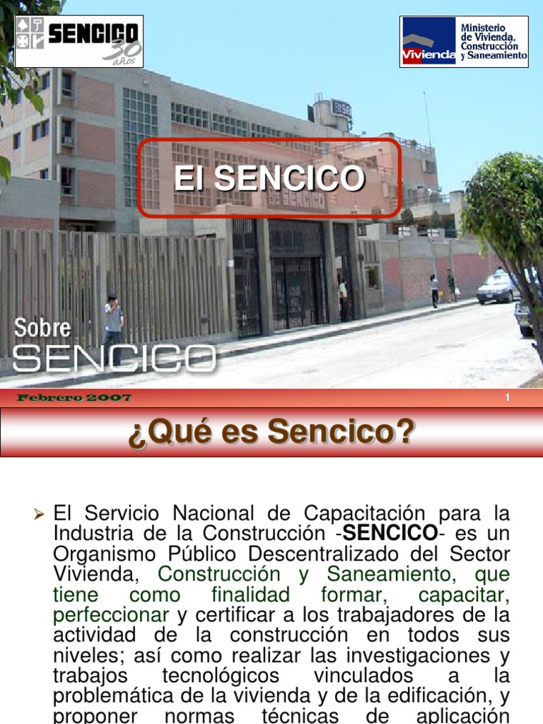 El SENCICO Sra. Rosa Hermida Febrero2007 | PDF | Perú | Ciencia y Tecnología