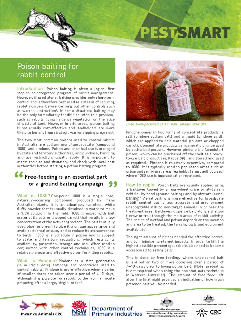 Poison Baiting For Rabbit Control | PDF | Agriculture | Livestock Farming
