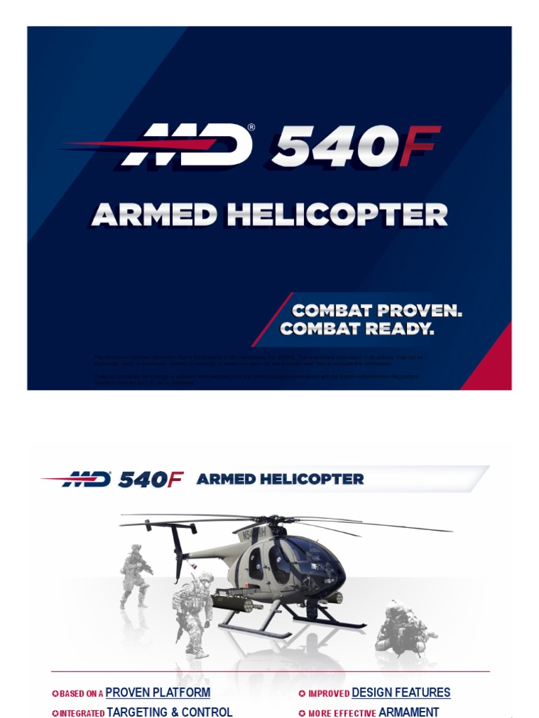 MD 540F Armed Helicopter | PDF | Helicopter | Military Equipment