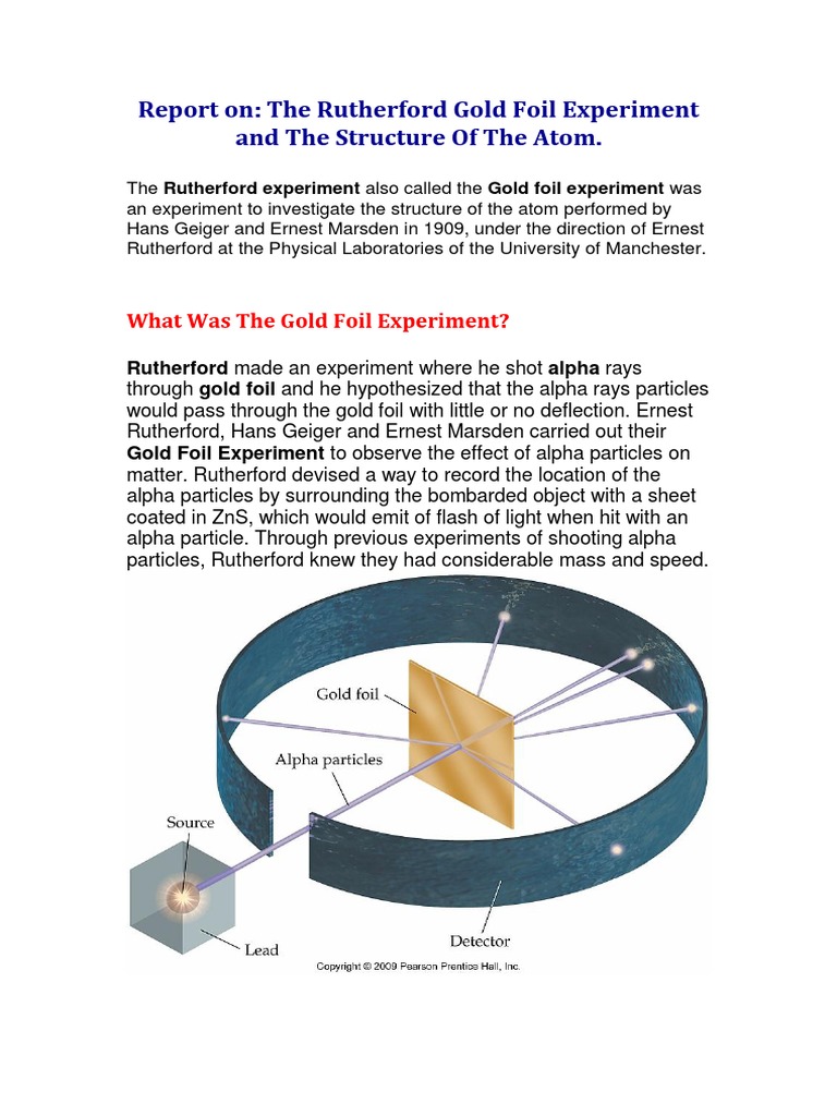 Gold Leaf Experiment | PDF