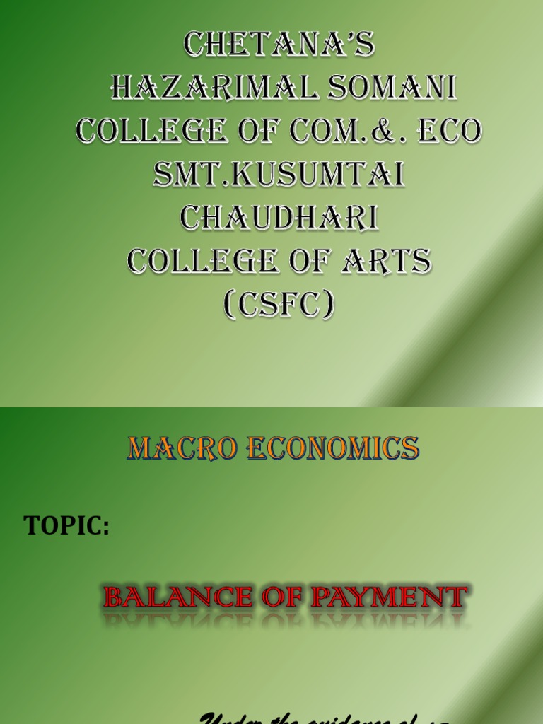 Bop in India | PDF | Current Account | Balance Of Payments