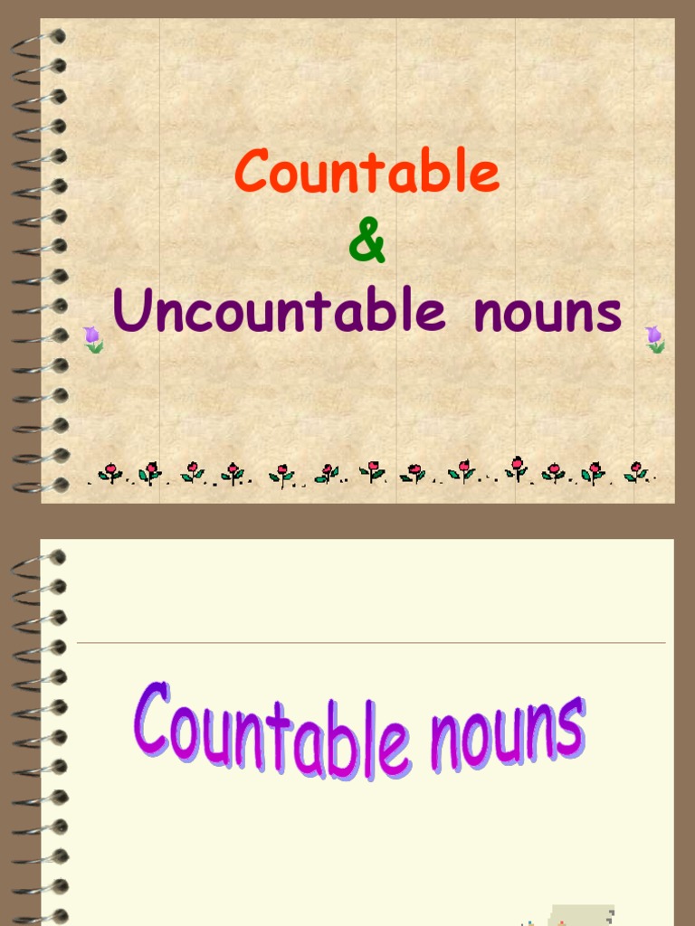 Countable and uncountable nouns 2 | Noun | Grammatical Number