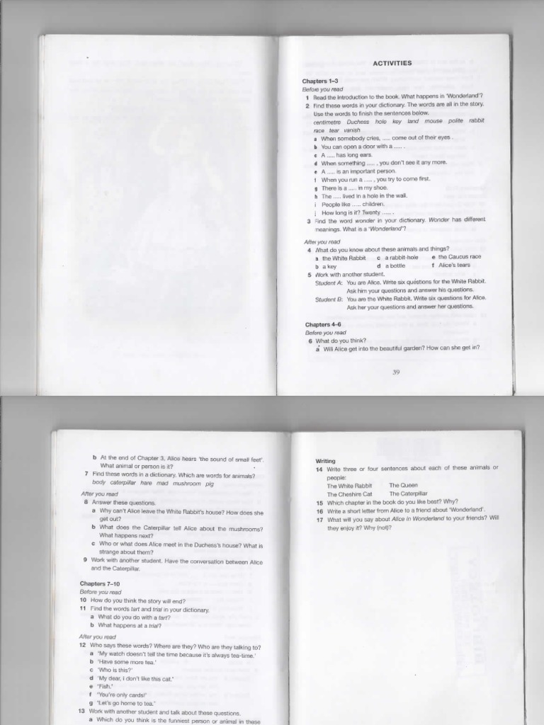 "Alice in Wonderland Study Guide" | PDF | Alice's Adventures In ...