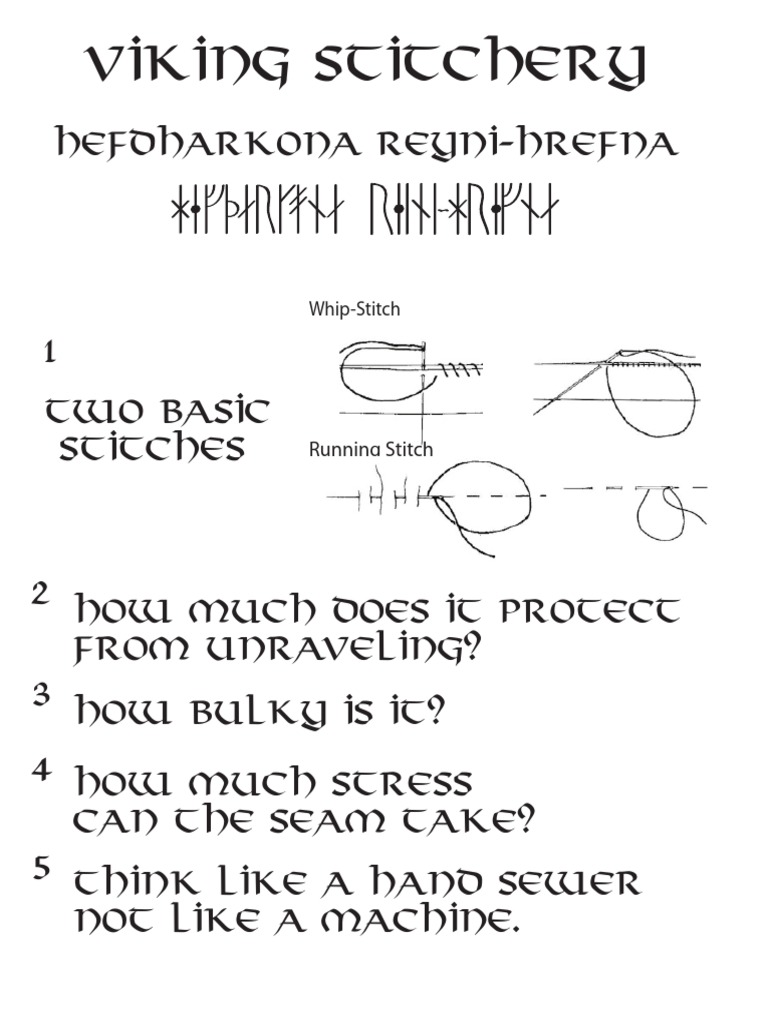 Viking Stitchery | PDF | Seam (Sewing) | Embroidery Stitches
