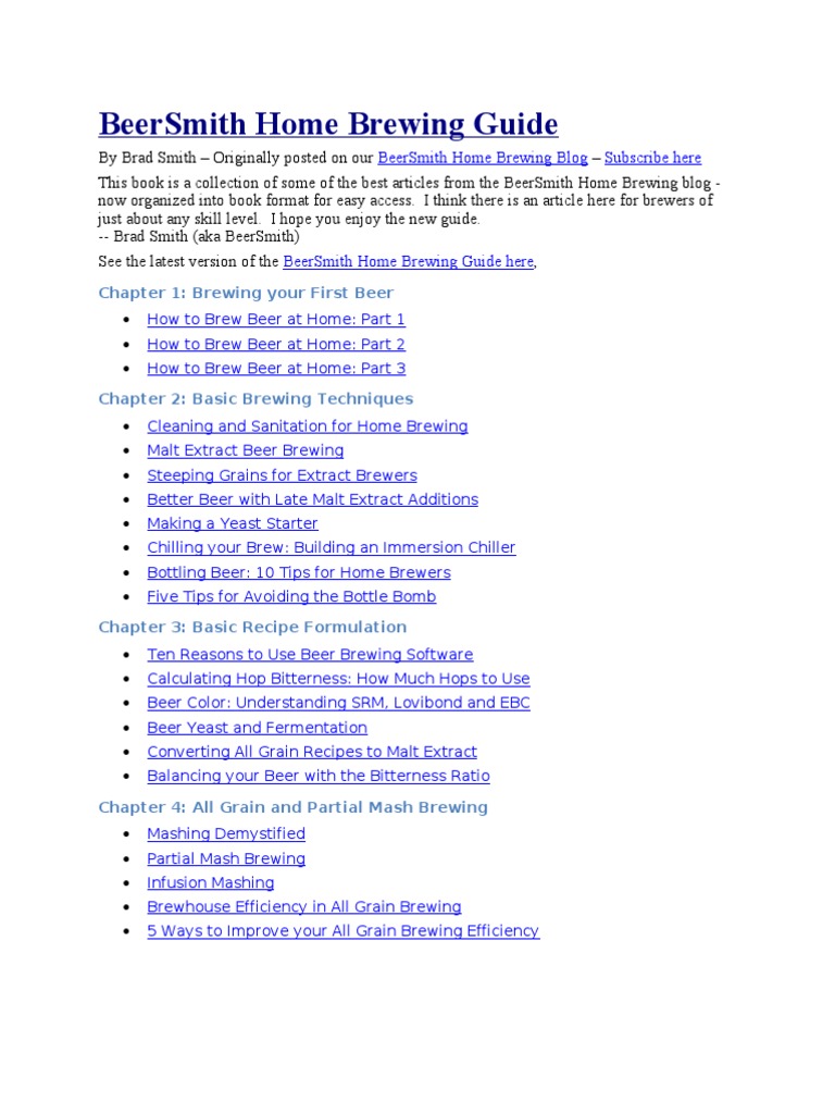 BeerSmith Home Brewing Guide | PDF | Homebrewing | Brewing