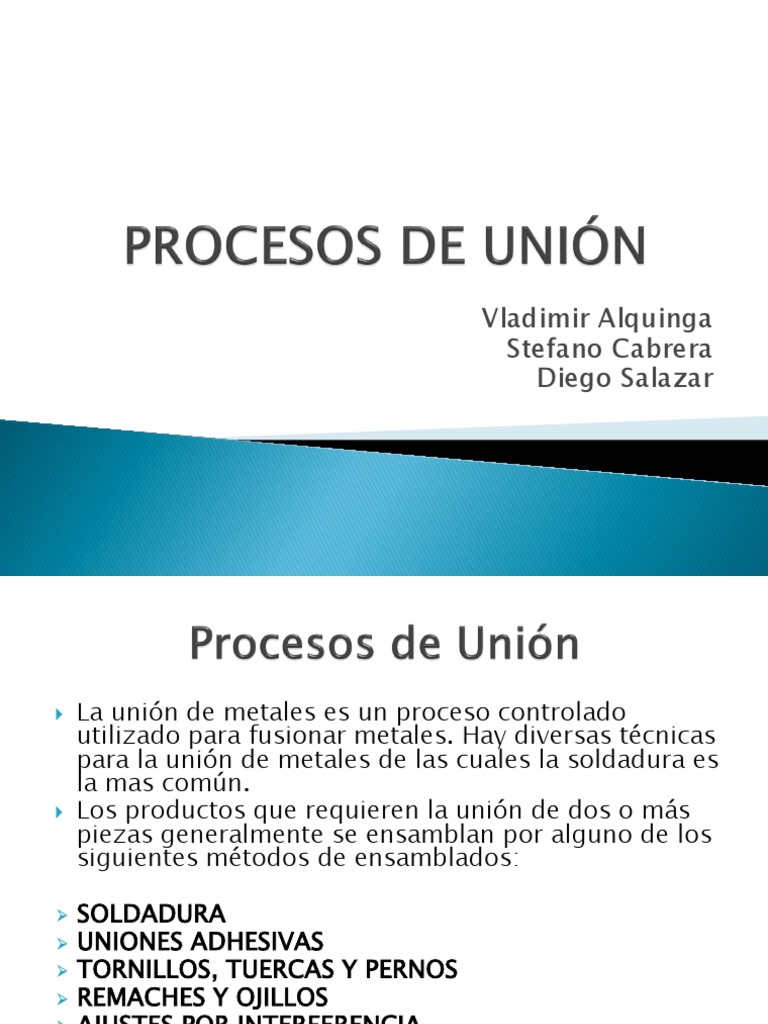 Procesos de Unión | PDF | Soldadura | Construcción