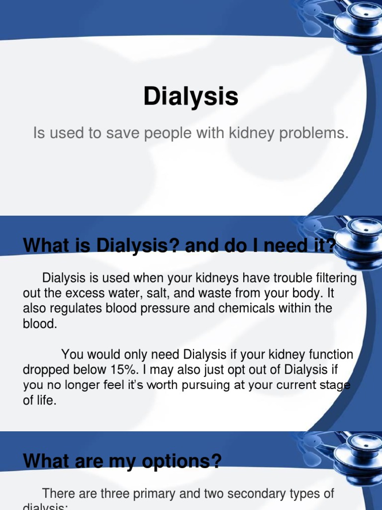 Dialysis Powerpoint | PDF | Dialysis | Separation Processes