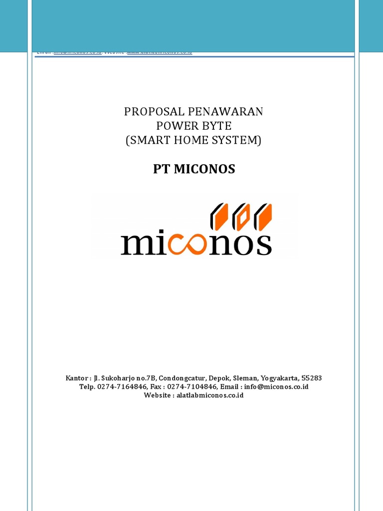 Smart Home System PT Miconos | PDF
