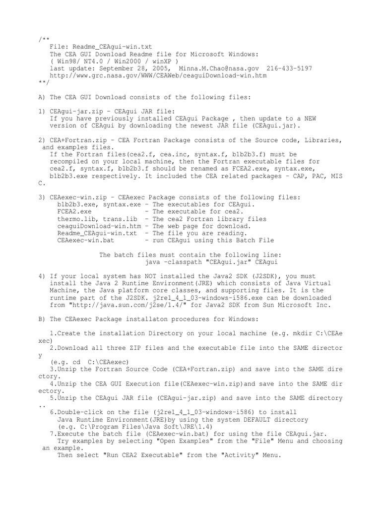 Readme CEAgui Win | PDF | Zip (File Format) | Java (Software Platform)