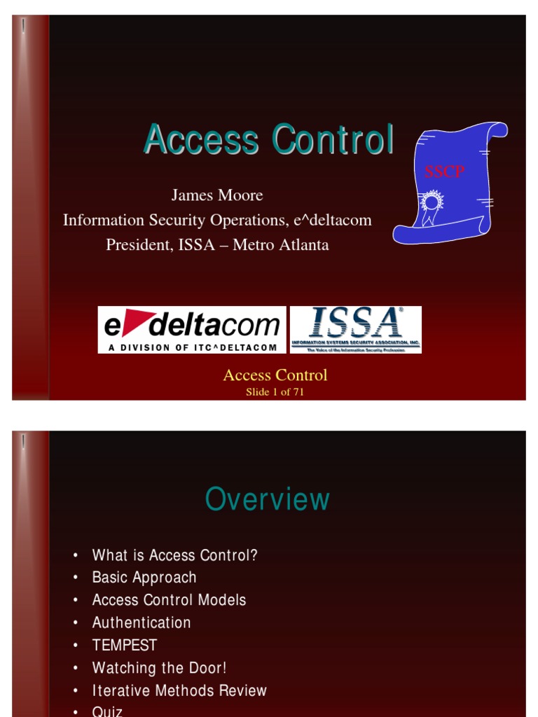SSCP CHPT - 1 | PDF | Access Control | Password
