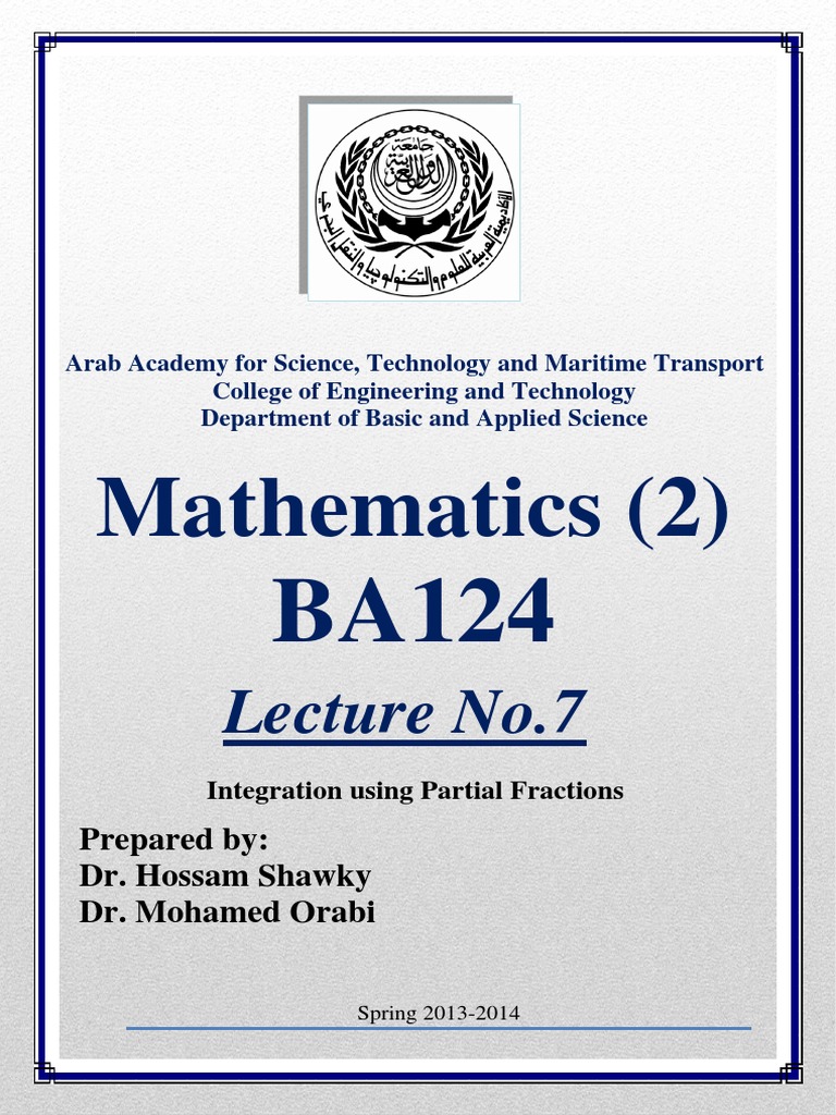 Integration Using Partial Fractions | PDF | Algorithms | Complex Analysis Integration Using Partial Fractions | PDF | Algorithms | Complex Analysis