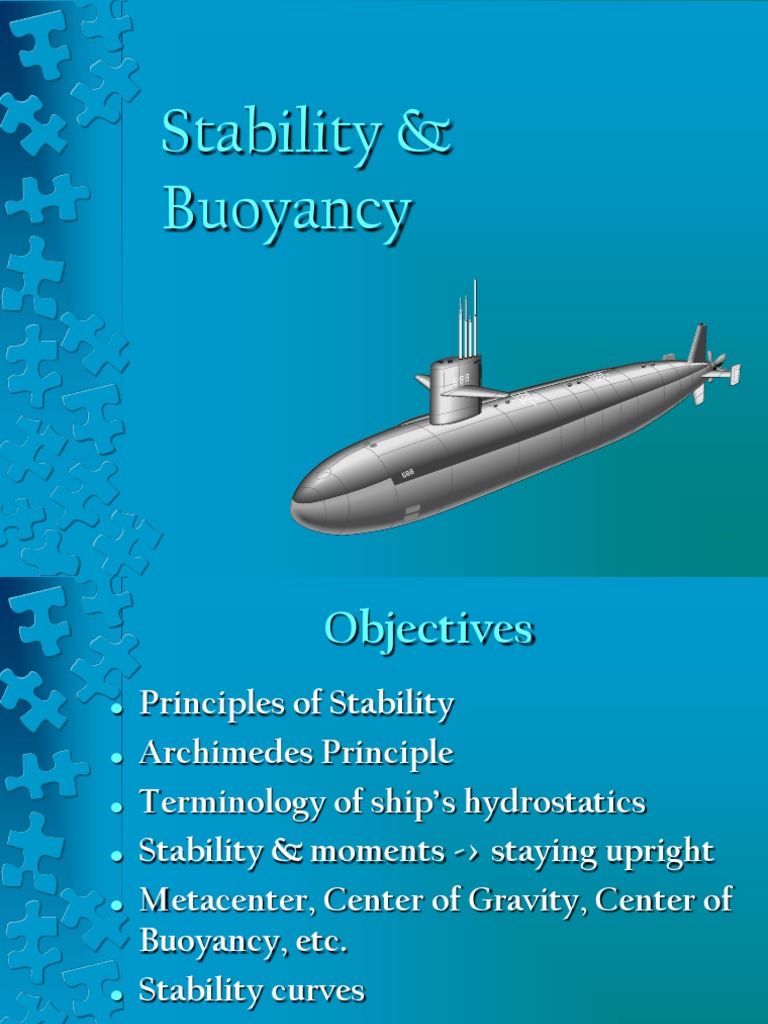 Ship Stability and Buoyancy Principles | PDF | Buoyancy | Fluid Mechanics