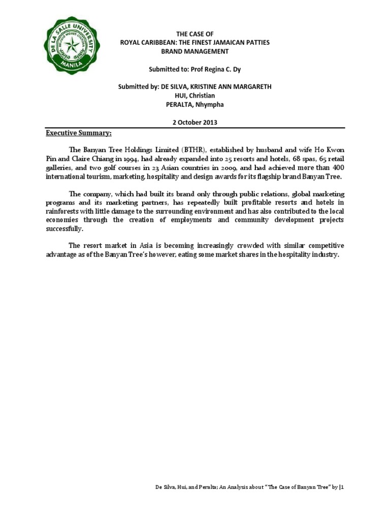 The Case of Banyan Tree | PDF | Brand | Hotel