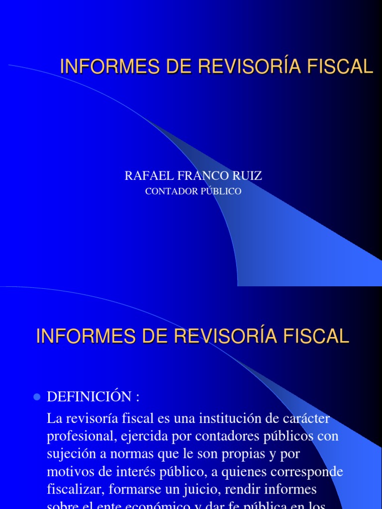 Rmes De Revisoría Fiscal Pdf Fiscal Contabilidad