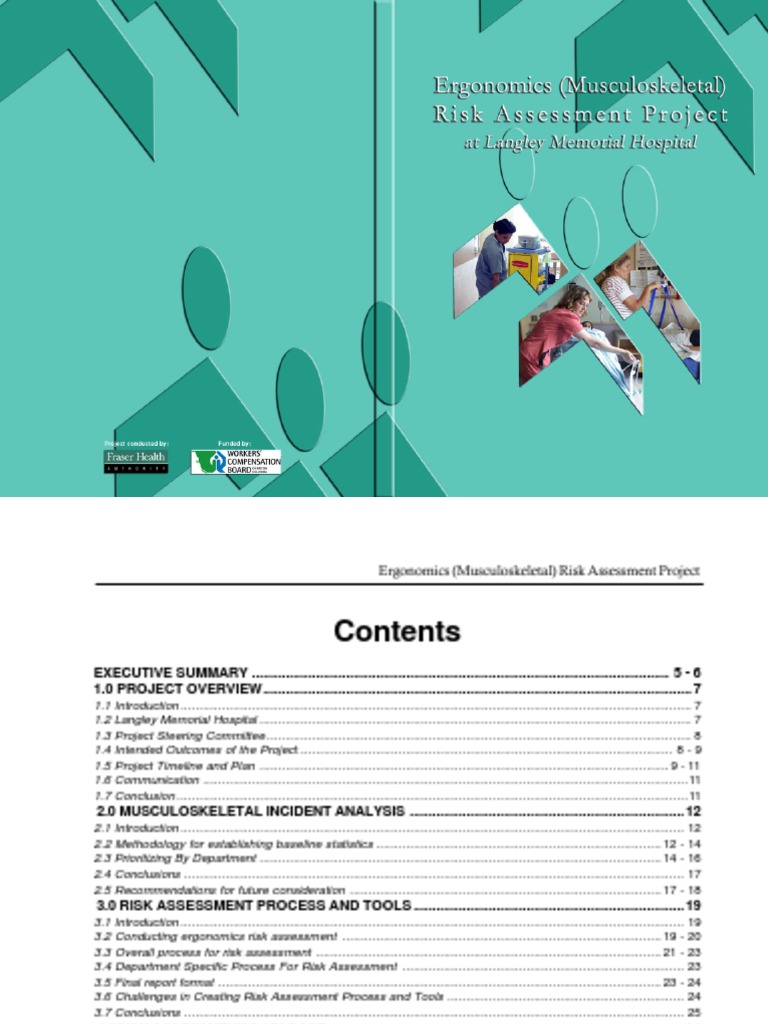 Ergonomics Risk Assessment | PDF | Occupational Safety And Health ...
