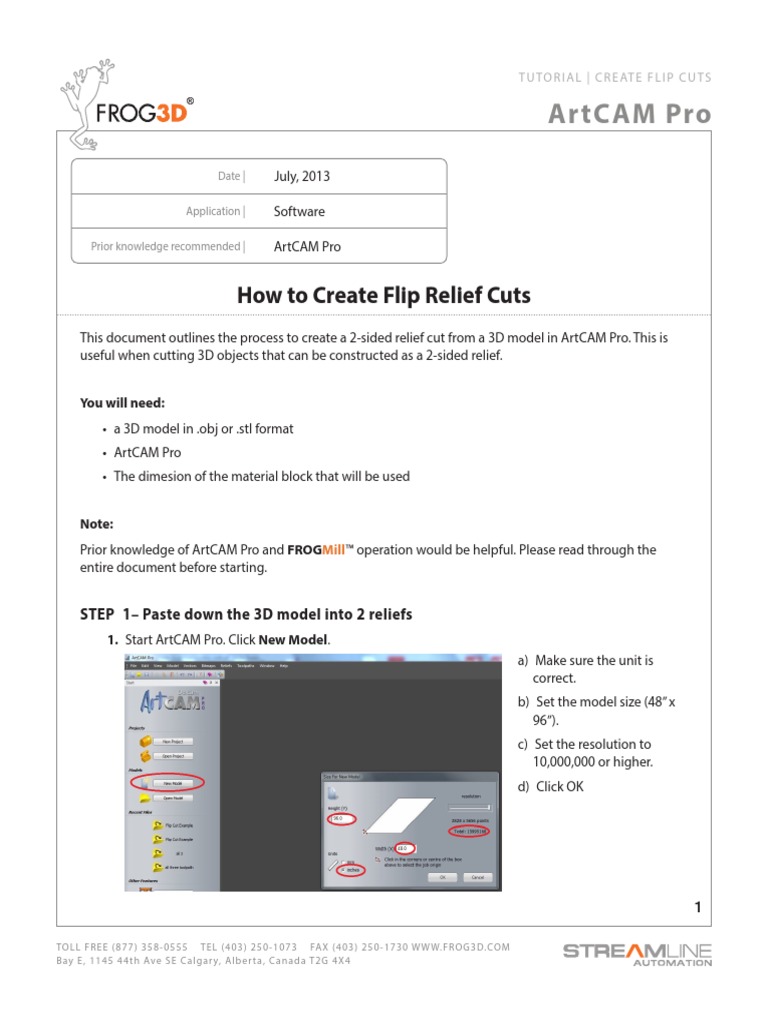 Create Flip Relief Cuts in ArtCAM | PDF | Software | Computing