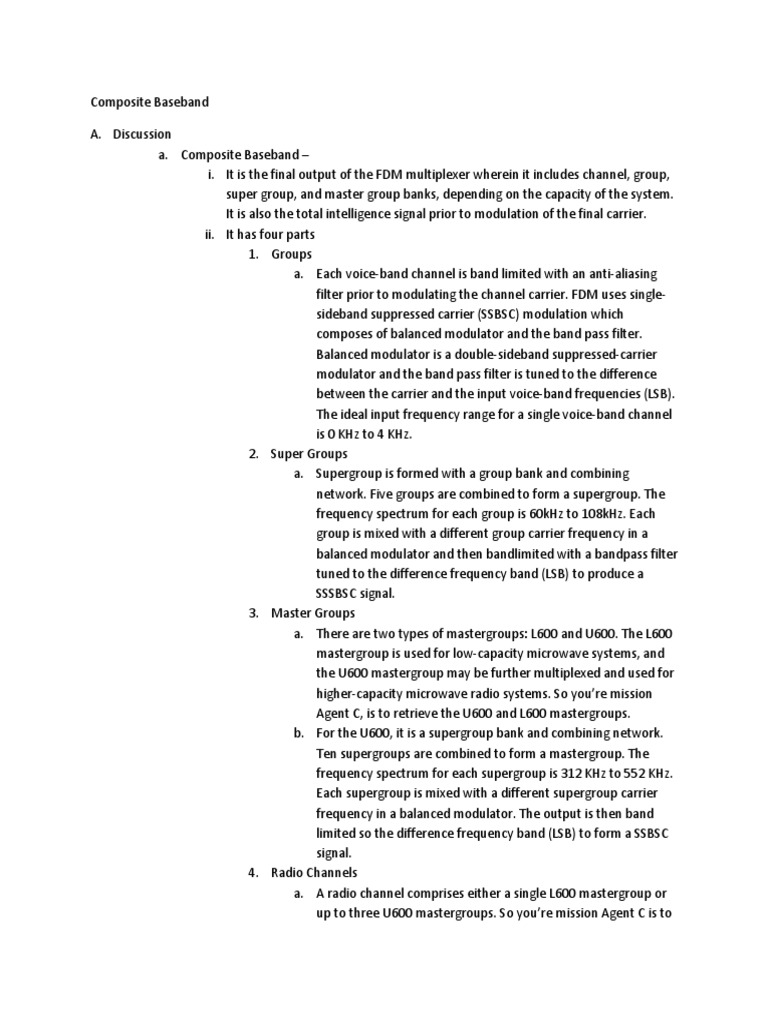 Composite Baseband Editedwithoutblockdiag | PDF | Modulation | Radio ...