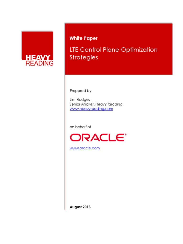 LTE Control Plane Optimization Strategies: White Paper | PDF | Session ...