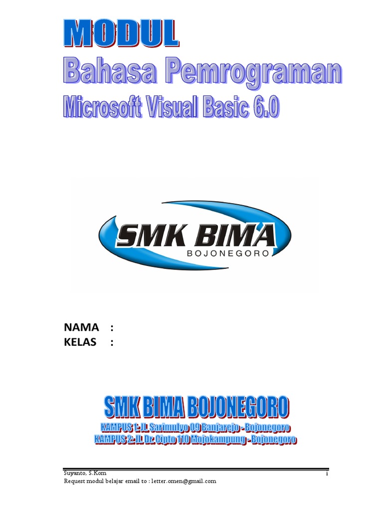 Modul Visual Basic SMK BIMA | PDF | Seni | Komputer
