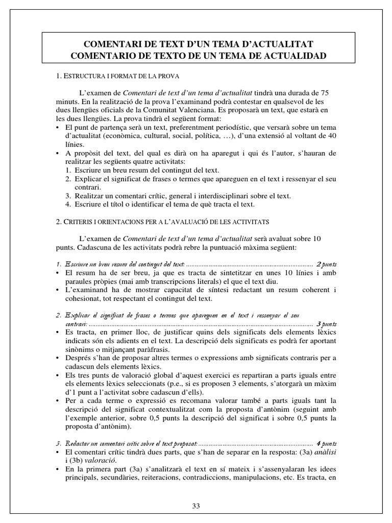 Comentari Text | PDF