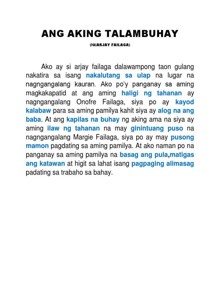 Ang Aking Talambuhay..................... | PDF