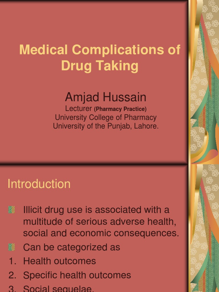 Medical Complications of Drug Use | PDF | Drug Overdose | Substance Abuse