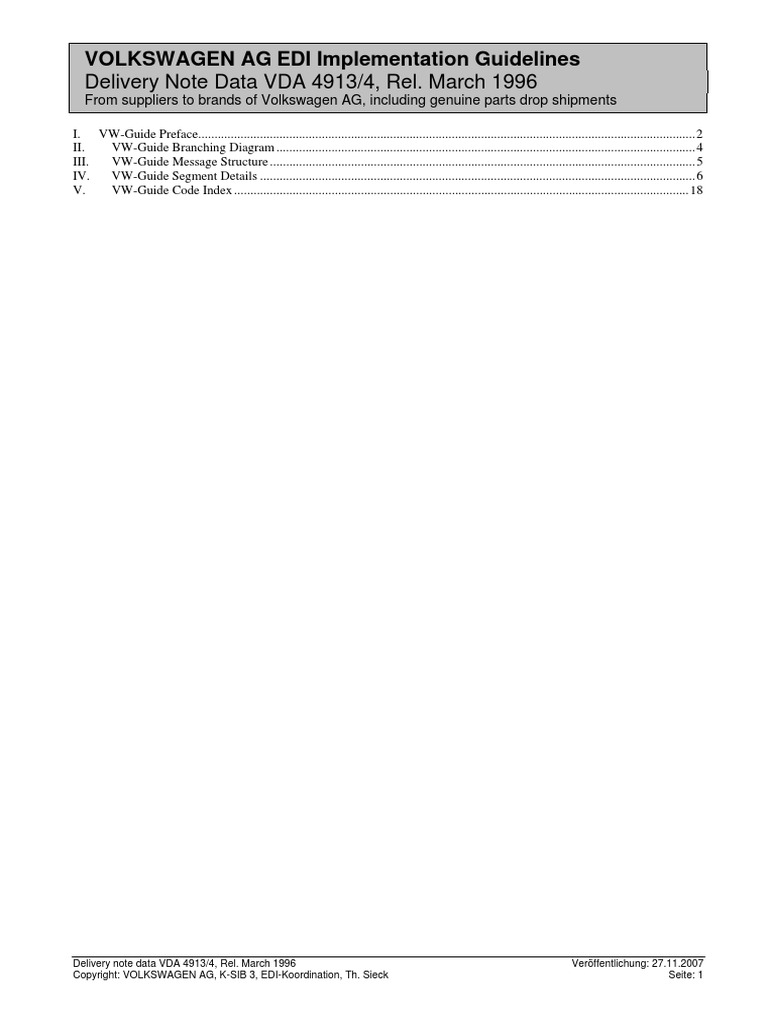 Vda 4913 | PDF | Packaging And Labeling | Volkswagen