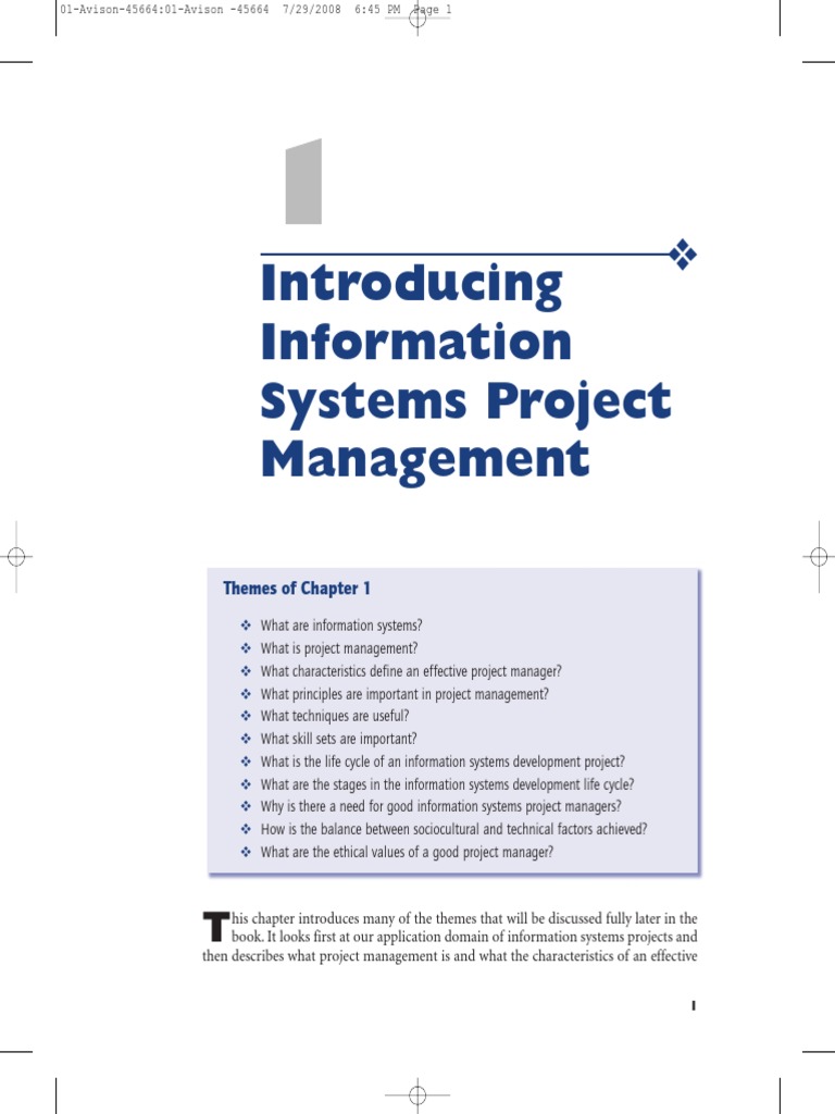 Chapter 1 Introducing Information Systems Project Management | PDF ...