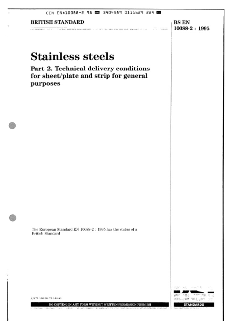 En 10088-2 | PDF