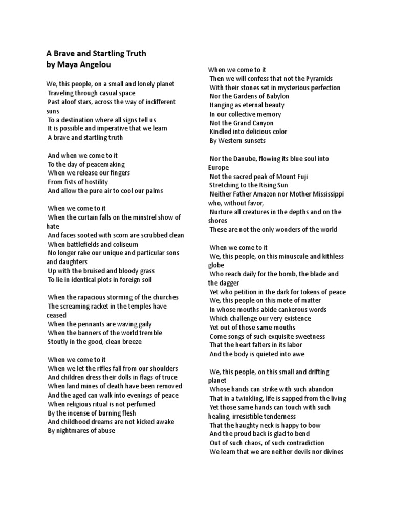 The Startling Truth of Unity | PDF | Poetry