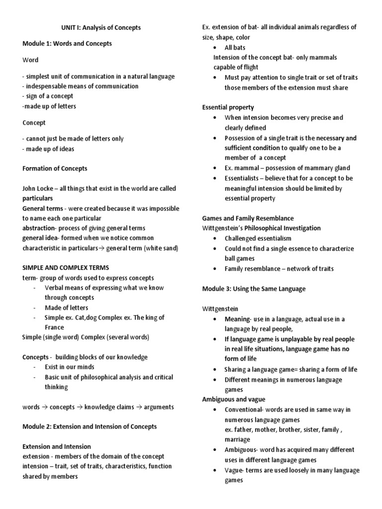 Analyzing Concepts: An In-Depth Look at the Formation, Classification ...