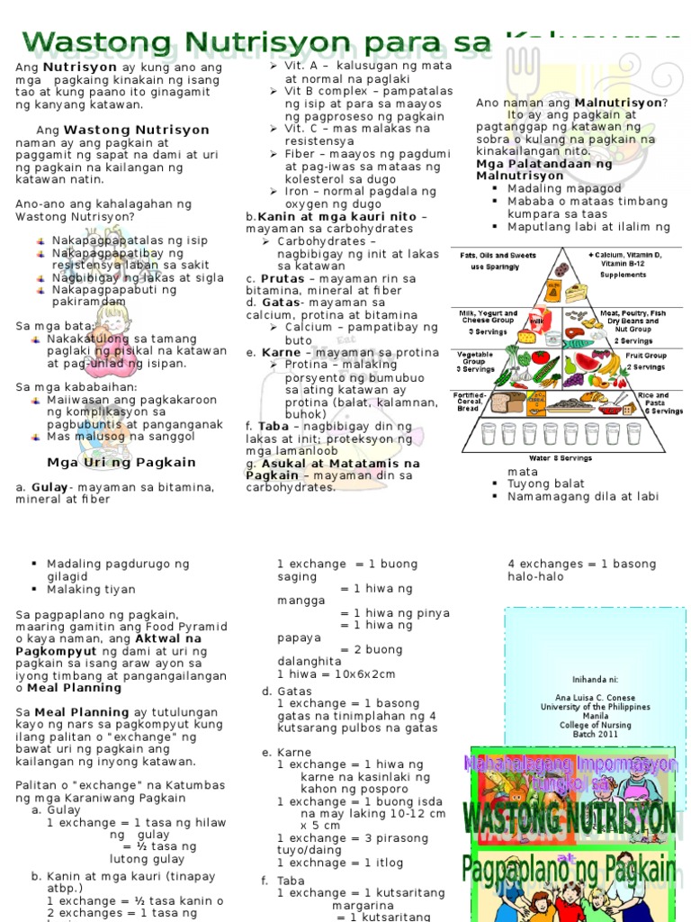 Nutrition Handout | PDF