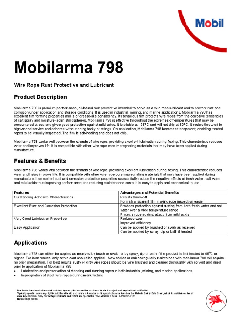 Ficha Tecnica de Mobilarma 798 | PDF | Waste Management | Toxicity