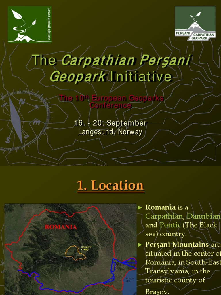 Perşani Carpathian Geopark Overview | PDF | Romania | Earth Sciences