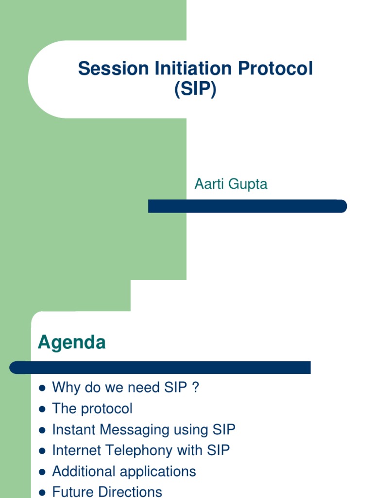 Session Initiation Protocol (SIP) Overview | PDF | Session Initiation ...