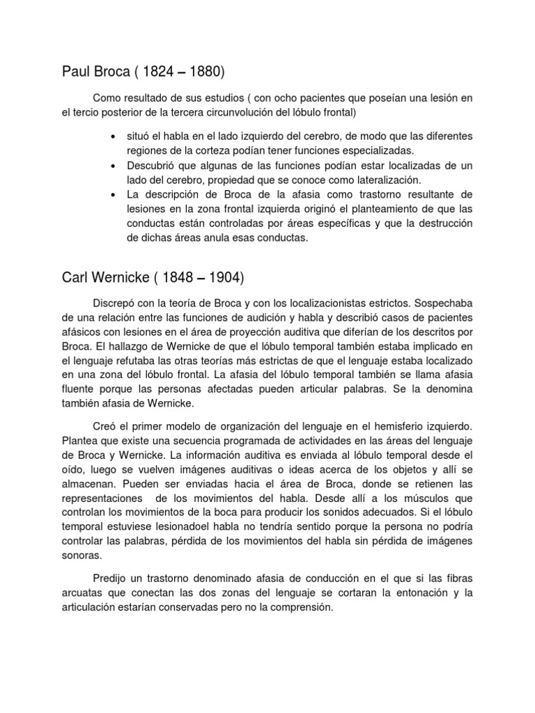 Paul Broca | PDF | Afasia | Cerebro