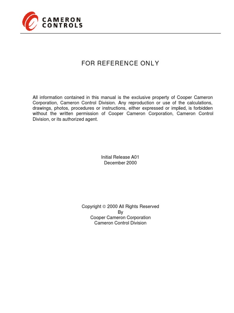 Cameron Valves | Valve | Gases