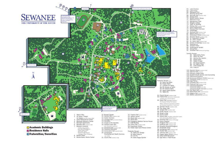 Sewanee Map | Download Free PDF | Fraternities And Sororities | Student ...