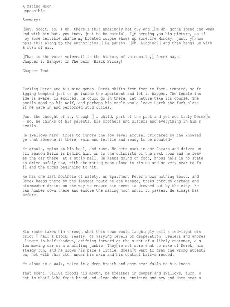 Sterek - A Mating Moon | PDF