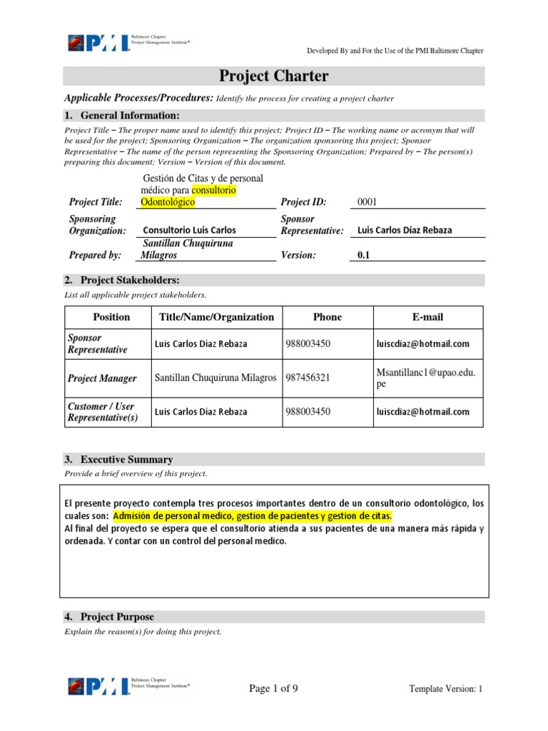 Project Charter | PDF | Medical Record | Databases