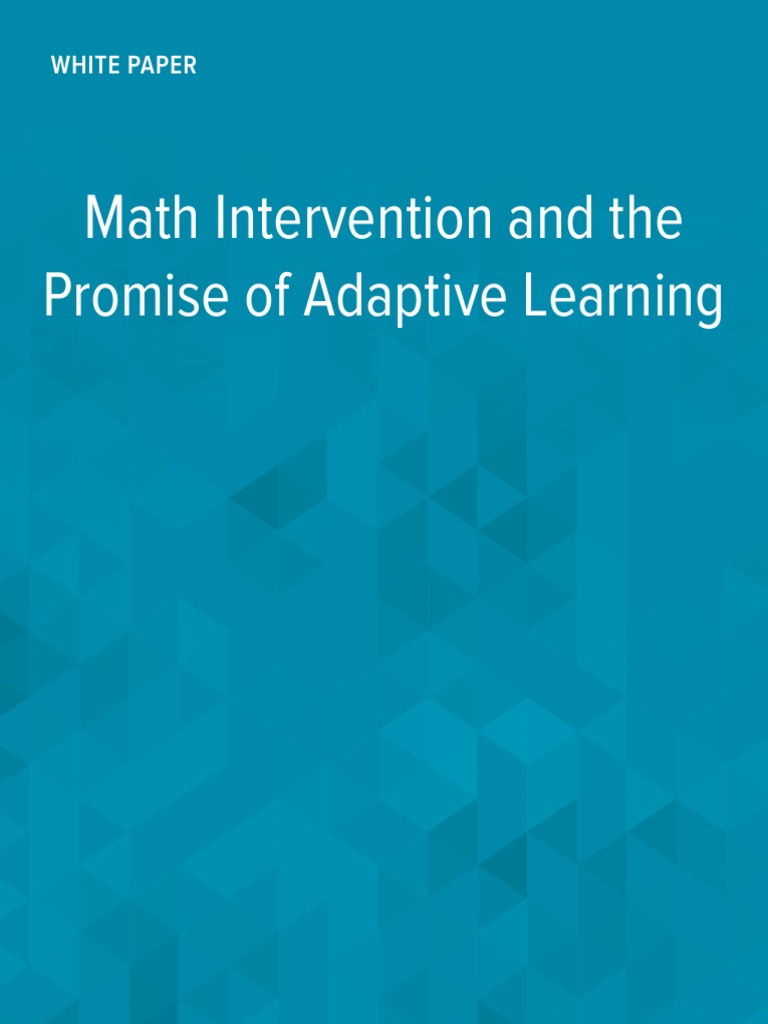 WP Math Intervention and The Promise of Adaptive Learning | PDF ...