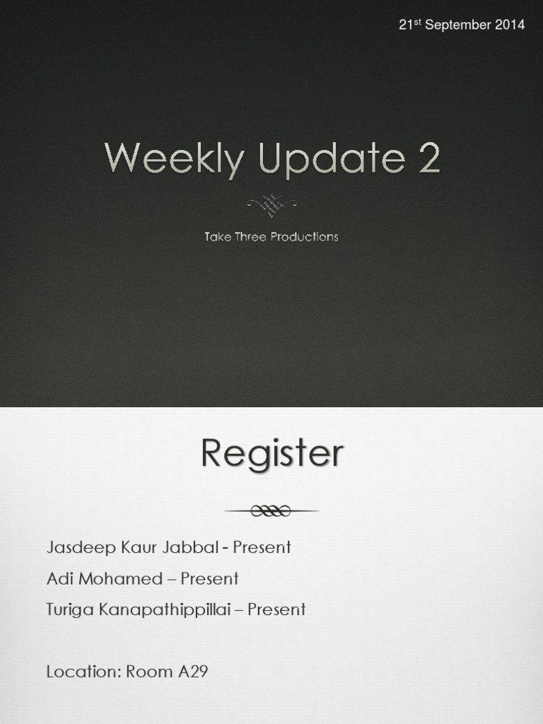 Weekly Update 2 | PDF | Career & Growth