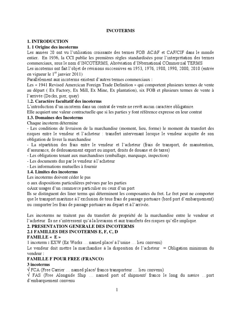 Incoterms Version 2012 PDF | Télécharger gratuitement PDF | Commerce ...