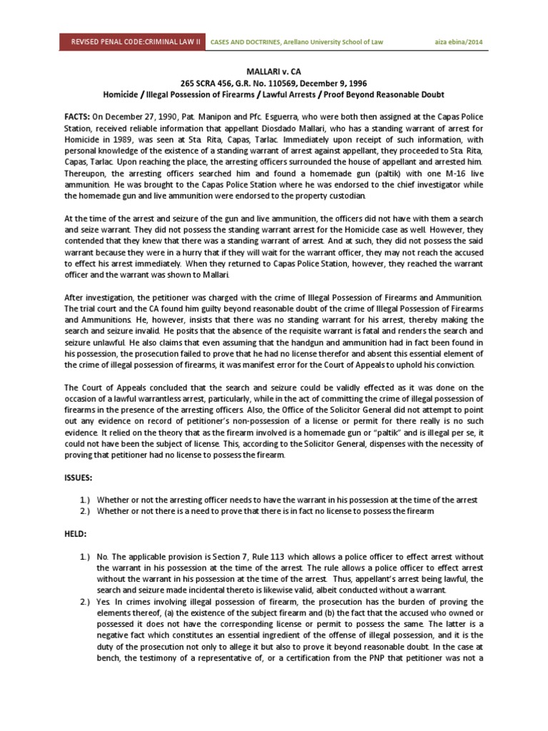 TITLE 8 - Criminal Law II Case Digests (The Revised Penal Code ...