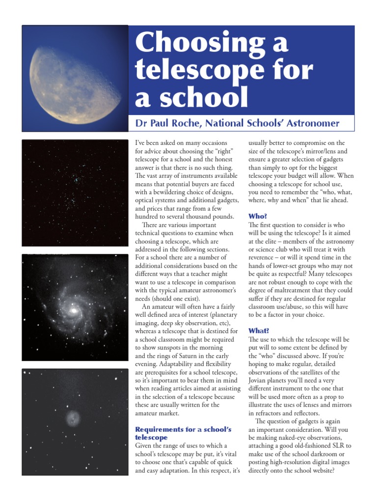 Teaching Aids TelescopeLeafletWeb Final 2000 | PDF | Telescope ...