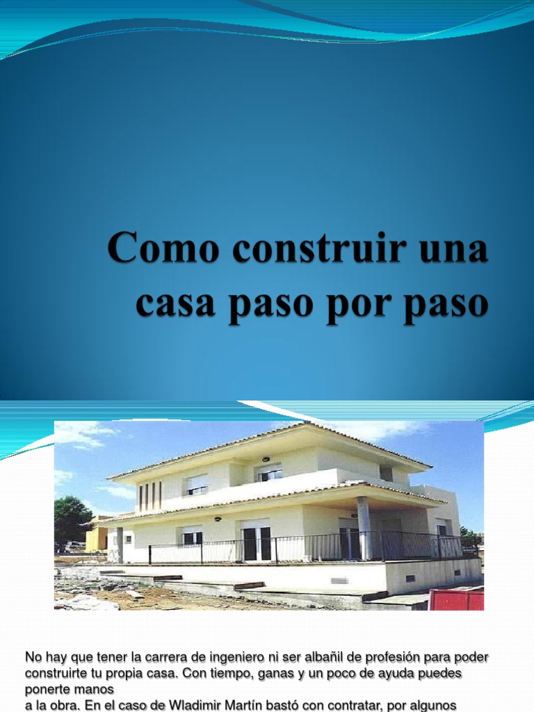 Construcción de Casa Paso a Paso | PDF | Fundación (Ingeniería ...