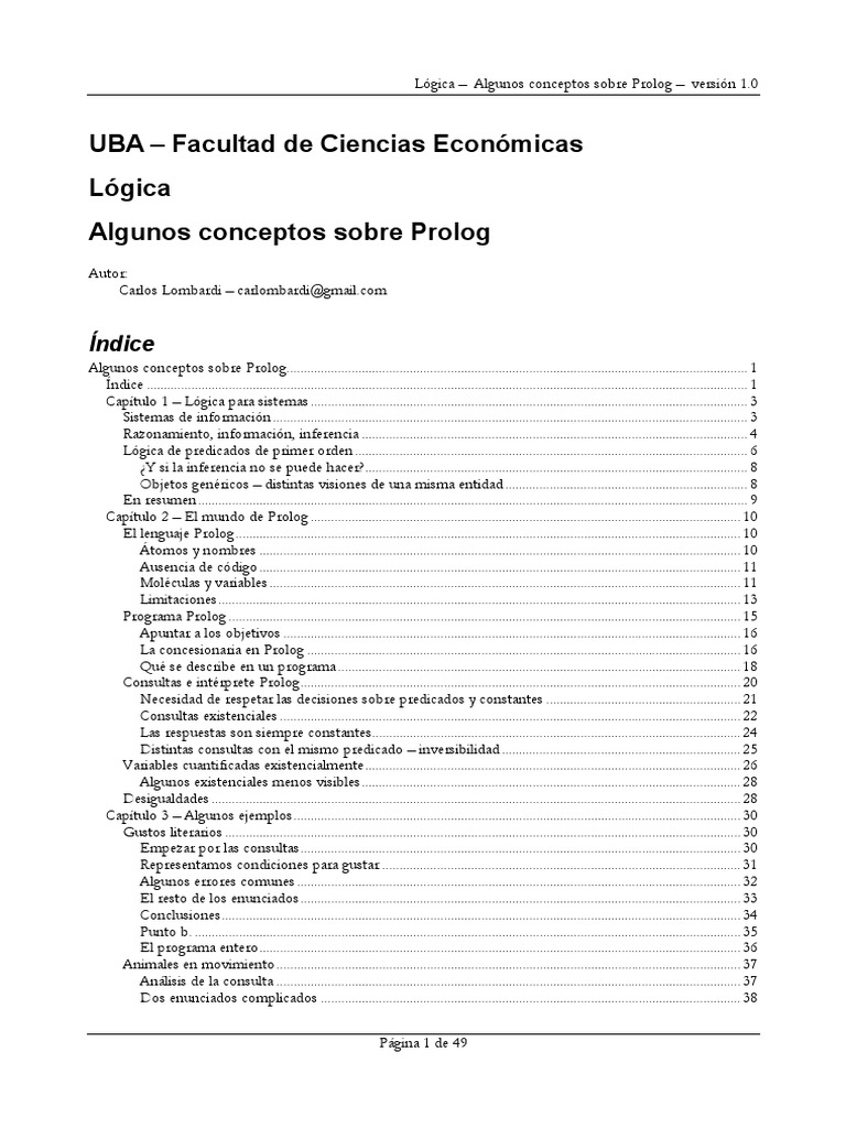 Ap Prolog PDF | Descargar gratis PDF | Lógica de primer orden ...